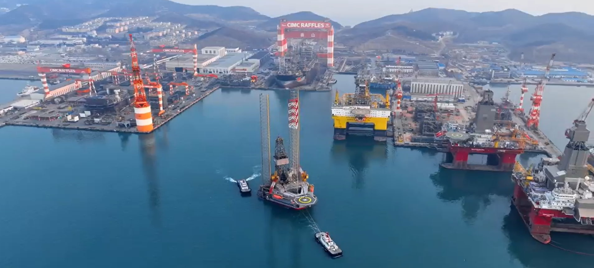 WATCH: Saipem’s recently named jack-up rig leaves shipyard ahead of new ...