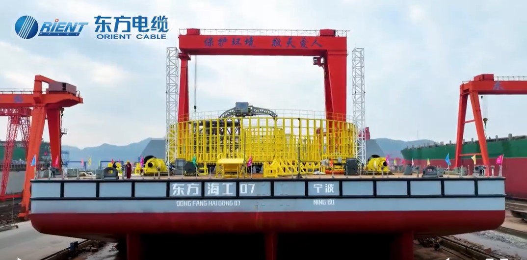 China's first subsea cable shuttle barge hits the water - Offshore Energy