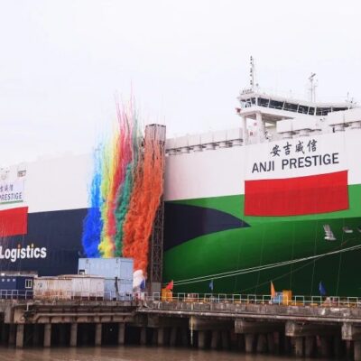 Custom-built 7,800 CEU LNG dual-fuel car carrier delivered to SAIC Anji ...