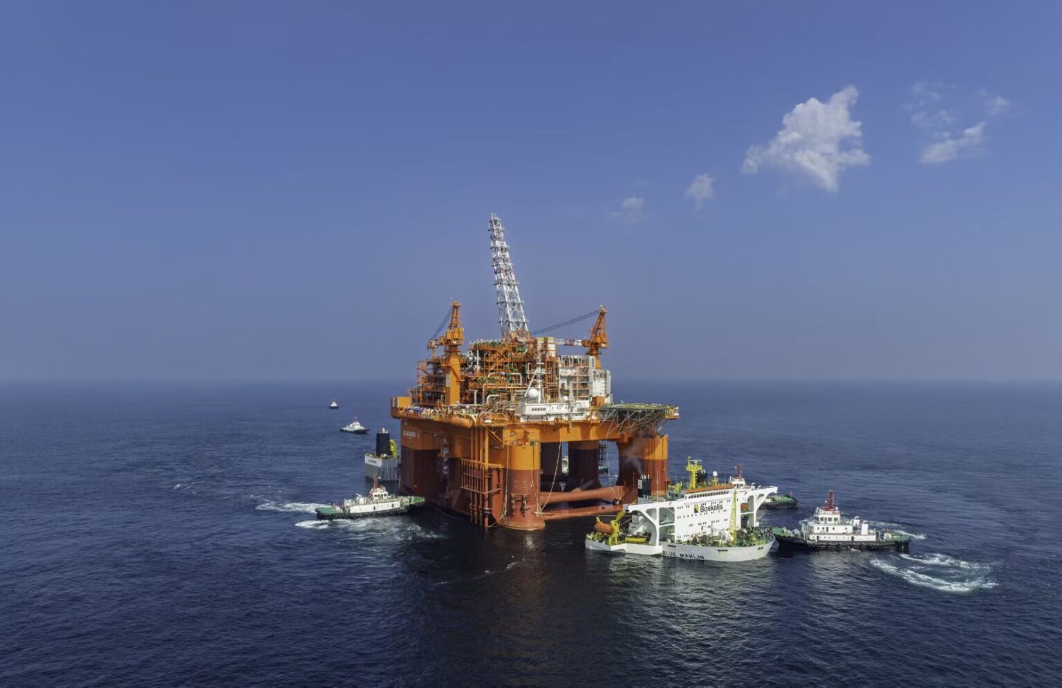Boskalis vessel carrying Congo-bound floating production unit to Angola ...