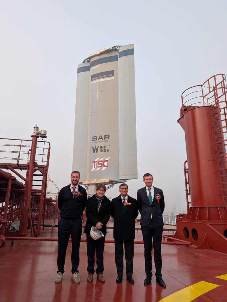 Union Maritime welcomes its first LNG and wind-powered LR2 tanker ...